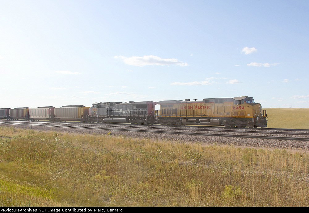 UP 6494 and 6318 With Coal